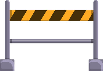 Road block barrier icon cartoon style Royalty Free Vector