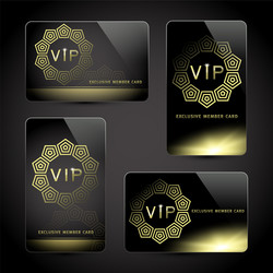 Template of membership or loyalty black vip Vector Image