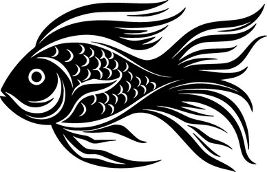 Fighting fish logo Royalty Free Vector Image - VectorStock