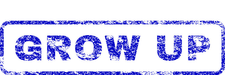 Grow up text rubber stamp Royalty Free Vector Image