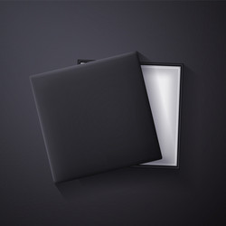 Black box isolated on transparent background Vector Image