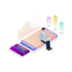 Programming isometric concept Royalty Free Vector Image