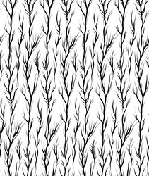 Pattern with intertwined branches with foliage Vector Image