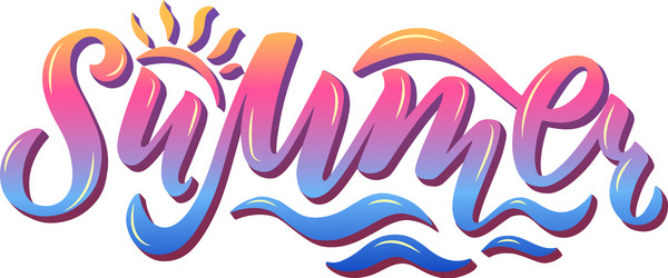 Summer calligraphy Royalty Free Vector Image - VectorStock