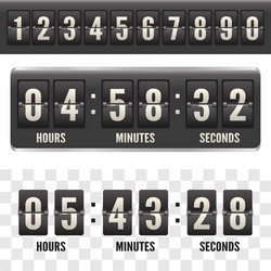 Countdown flip board with scoreboard Royalty Free Vector