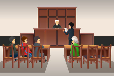 Court scene Royalty Free Vector Image - VectorStock