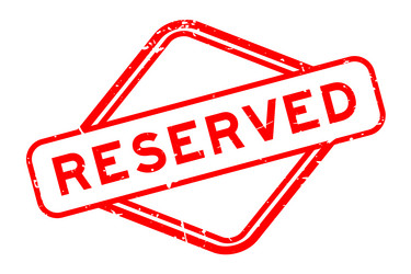 Grunge red reserved seat word hexagon rubber seal Vector Image