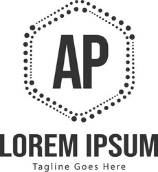 Ap letter logo design creative modern letters Vector Image