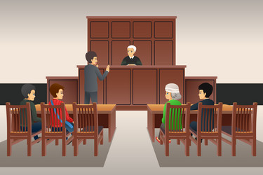 Court scene Royalty Free Vector Image - VectorStock