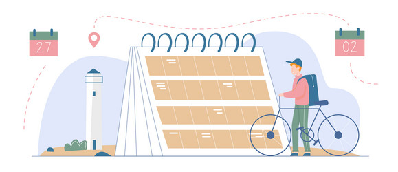 Travel destination summer trip and vacation plan Vector Image