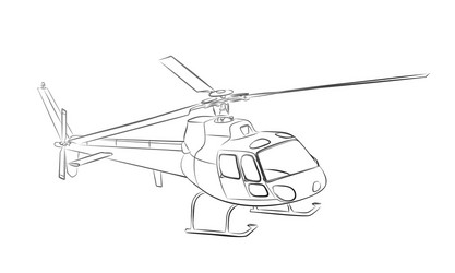 Helicopter Coaxial Rotor Blueprint Royalty Free Vector Image