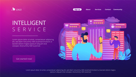 Intelligent services in smart city concept Vector Image