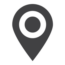 Location pin glyph icon and gps symbol Royalty Free Vector