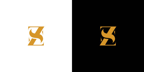 Modern and unique letter zs initials logo design 6