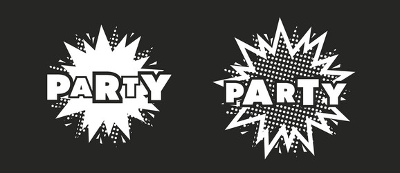 Party sign template icon design Royalty Free Vector Image