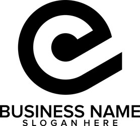 Simple e initial technology logo template e Vector Image