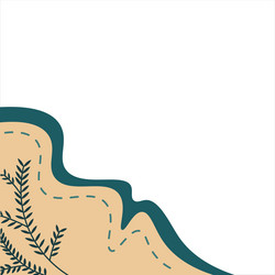 Boho leaf corner Royalty Free Vector Image - VectorStock