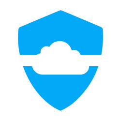 Cloud security template and icon Royalty Free Vector Image