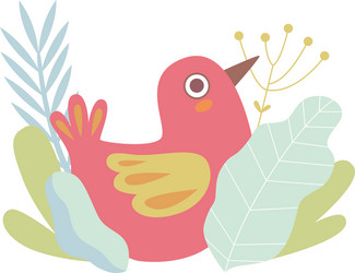 Cute nesting bird symbol of spring Royalty Free Vector Image