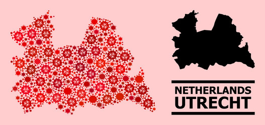 Climate pattern map utrecht province Royalty Free Vector