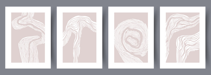 Set abstract pattern seamless line art Royalty Free Vector