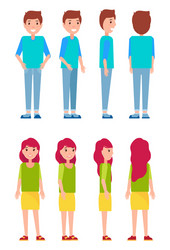 Front and back Royalty Free Vector Image - VectorStock