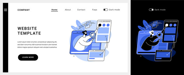 Website template abstract concept Royalty Free Vector Image