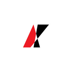 Abstract k letter arrow concept design Royalty Free Vector