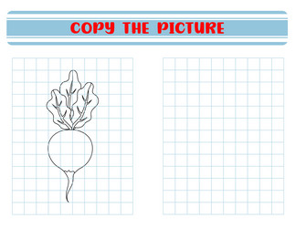 Repeat the picture coloring book for kids Vector Image