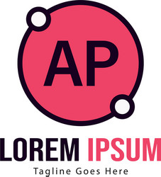 Ap letter logo design creative modern letters Vector Image
