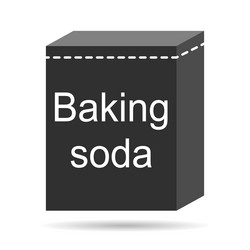 Baking soda ingredient icon shadow cook food Vector Image