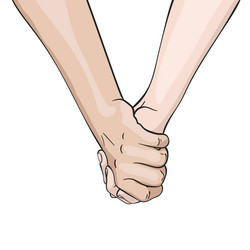 Two hands side by side hands in position palms Vector Image