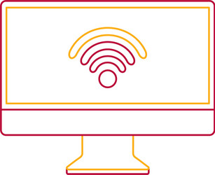 Monitor computer wifi connection screen device Vector Image