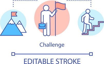 Goal achievement challenge growth to success web Vector Image