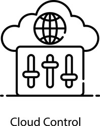 Cloud control Royalty Free Vector Image - VectorStock