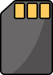 Isolated memory stick icon Royalty Free Vector Image