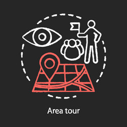 Area tour in city concept icon tourism visiting Vector Image