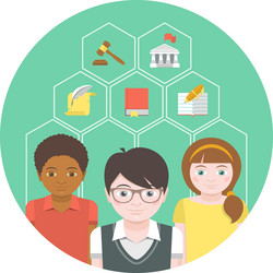 Children and school Royalty Free Vector Image - VectorStock