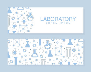 Laboratory vertical banner templates set pharmacy Vector Image