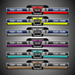 Football or soccer scoreboard template Royalty Free Vector