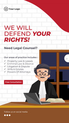We will defend your rights portrait template Vector Image