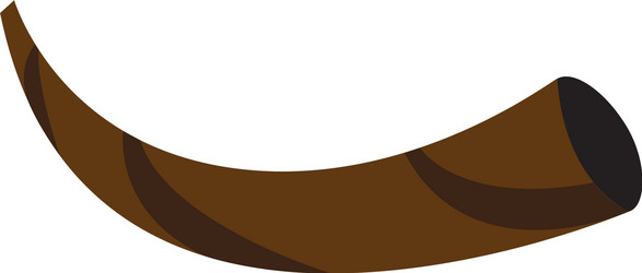 Jewish shofar isolated Royalty Free Vector Image