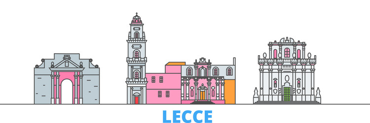Italy lecce lecce cathedral travel landmark Vector Image