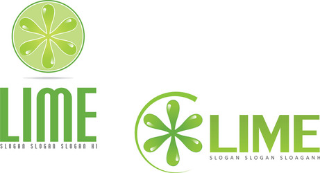 Lime logo company citrus Royalty Free Vector Image