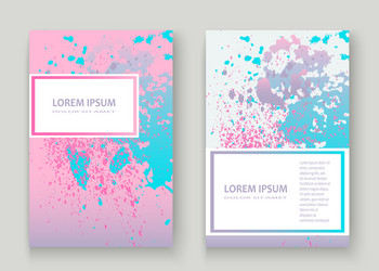 Pastel pink cyan explosion paint splatter Vector Image