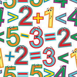 Seamless pattern with the numbers Royalty Free Vector Image