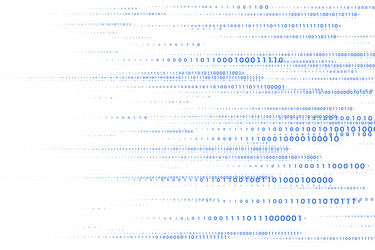 Digital white background with binary code numbers Vector Image