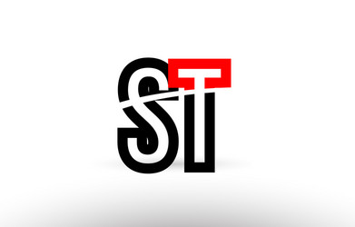 St connected alphabet letter logo icon Royalty Free Vector