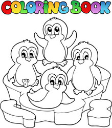 Coloring book winter topic 1 Royalty Free Vector Image