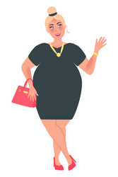 Fashion for women plus size Royalty Free Vector Image